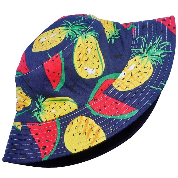 Accessories | Womans Melon Pin Pattern Bucket Hat Nwt | Poshmark